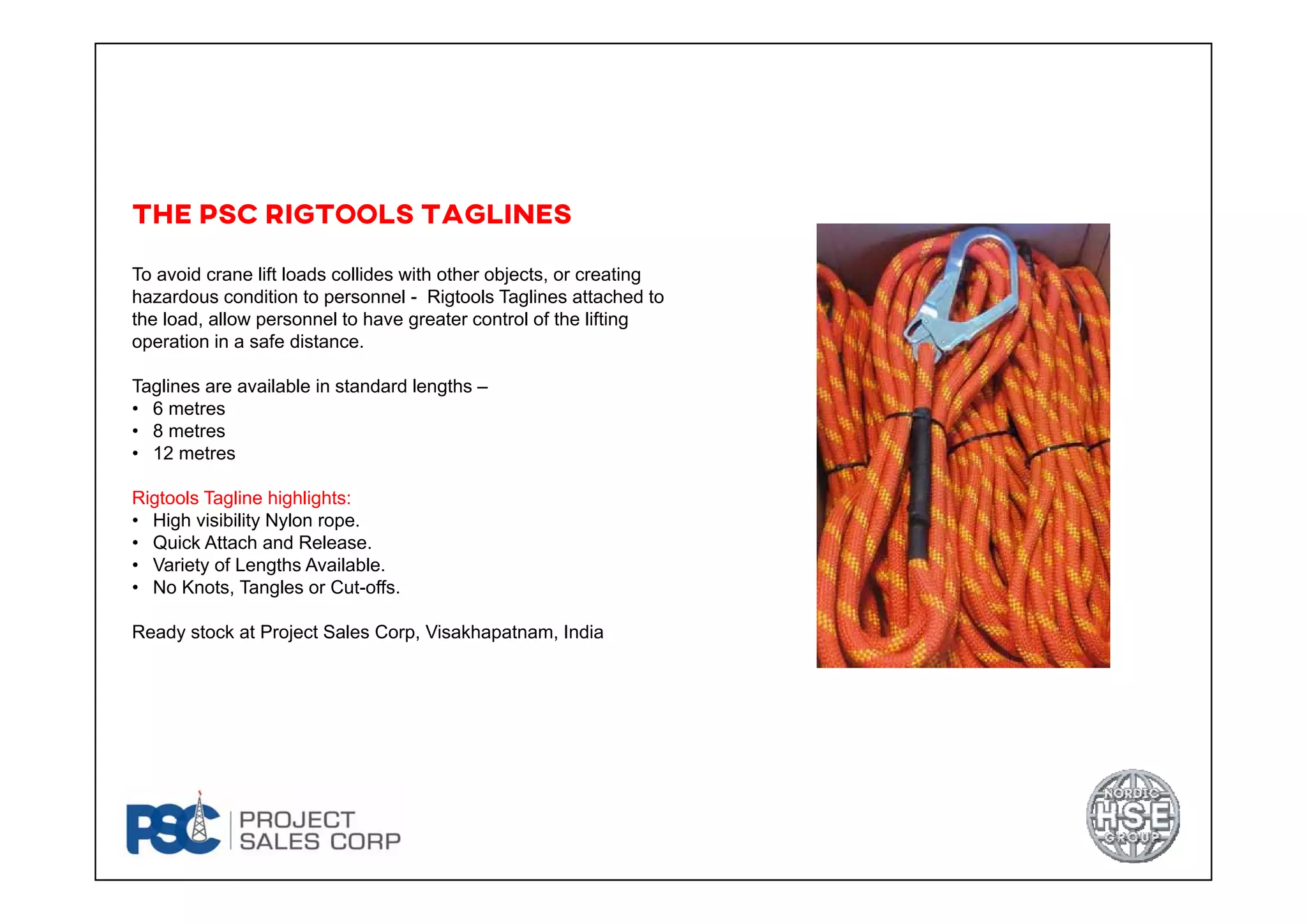 PSC Rigtools Range | PPT