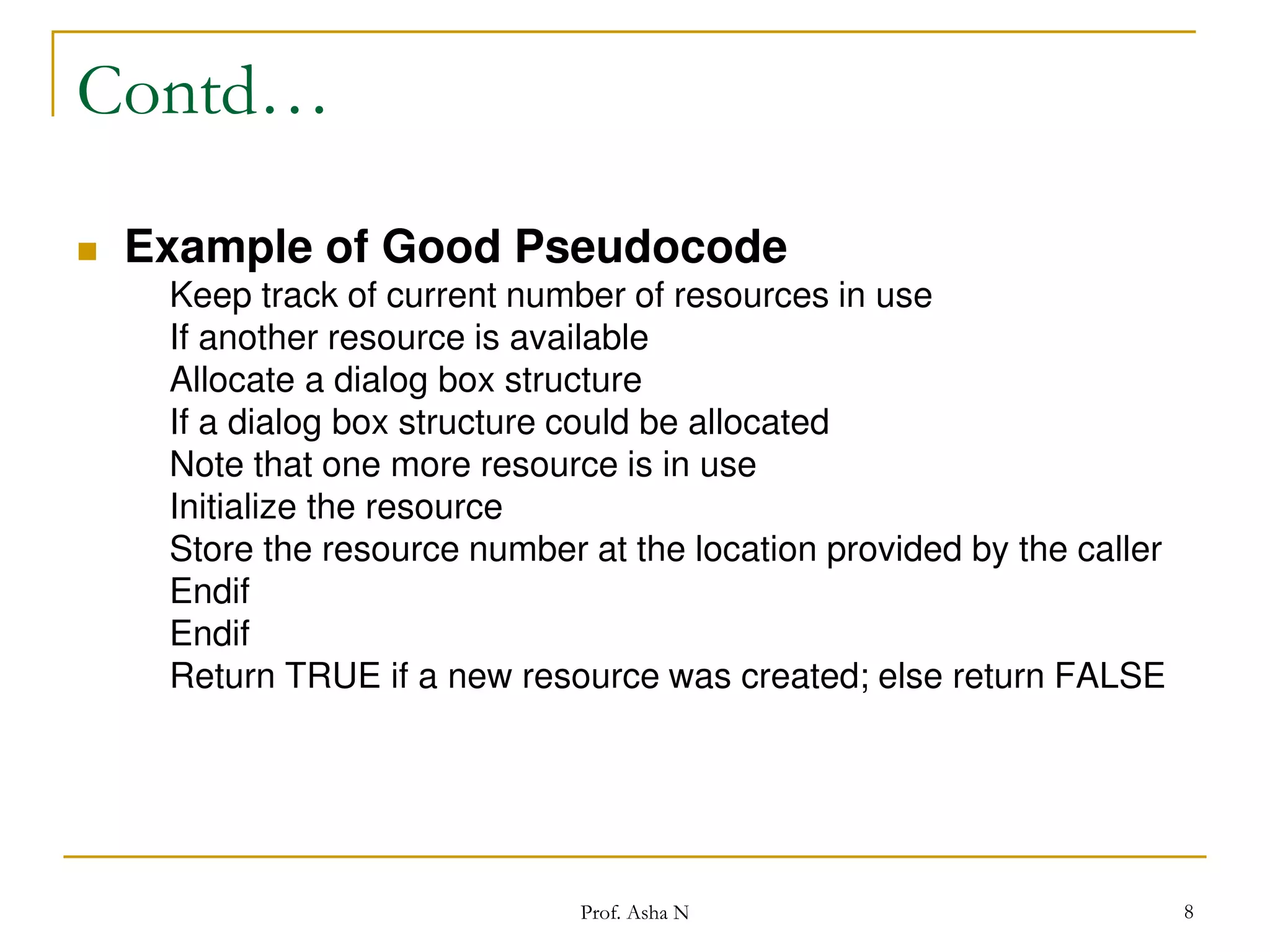 The pseudocode | PDF