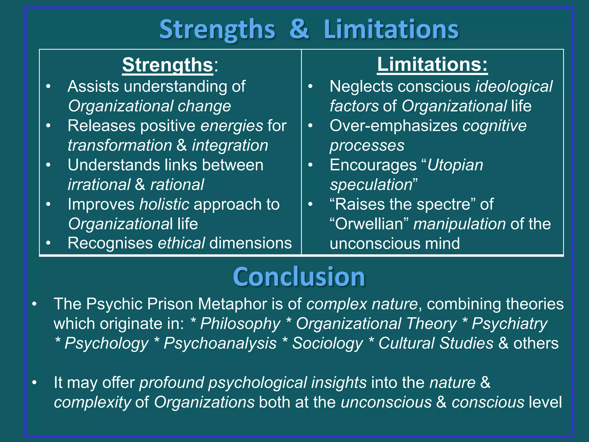 The Psychic Prison Metaphor | PPTX