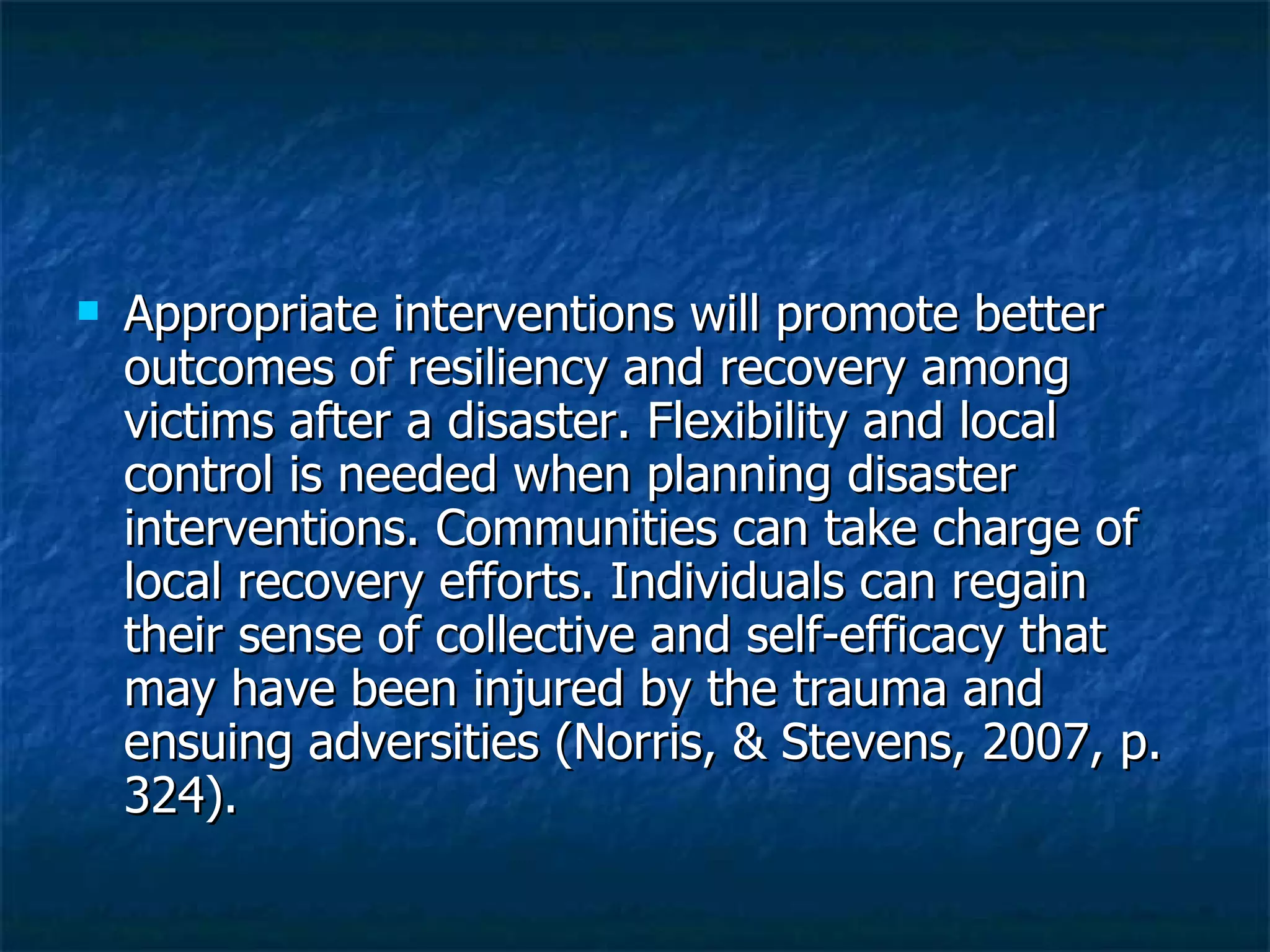 The Psychological Impact Of Disaster On Emergency Response | PPT
