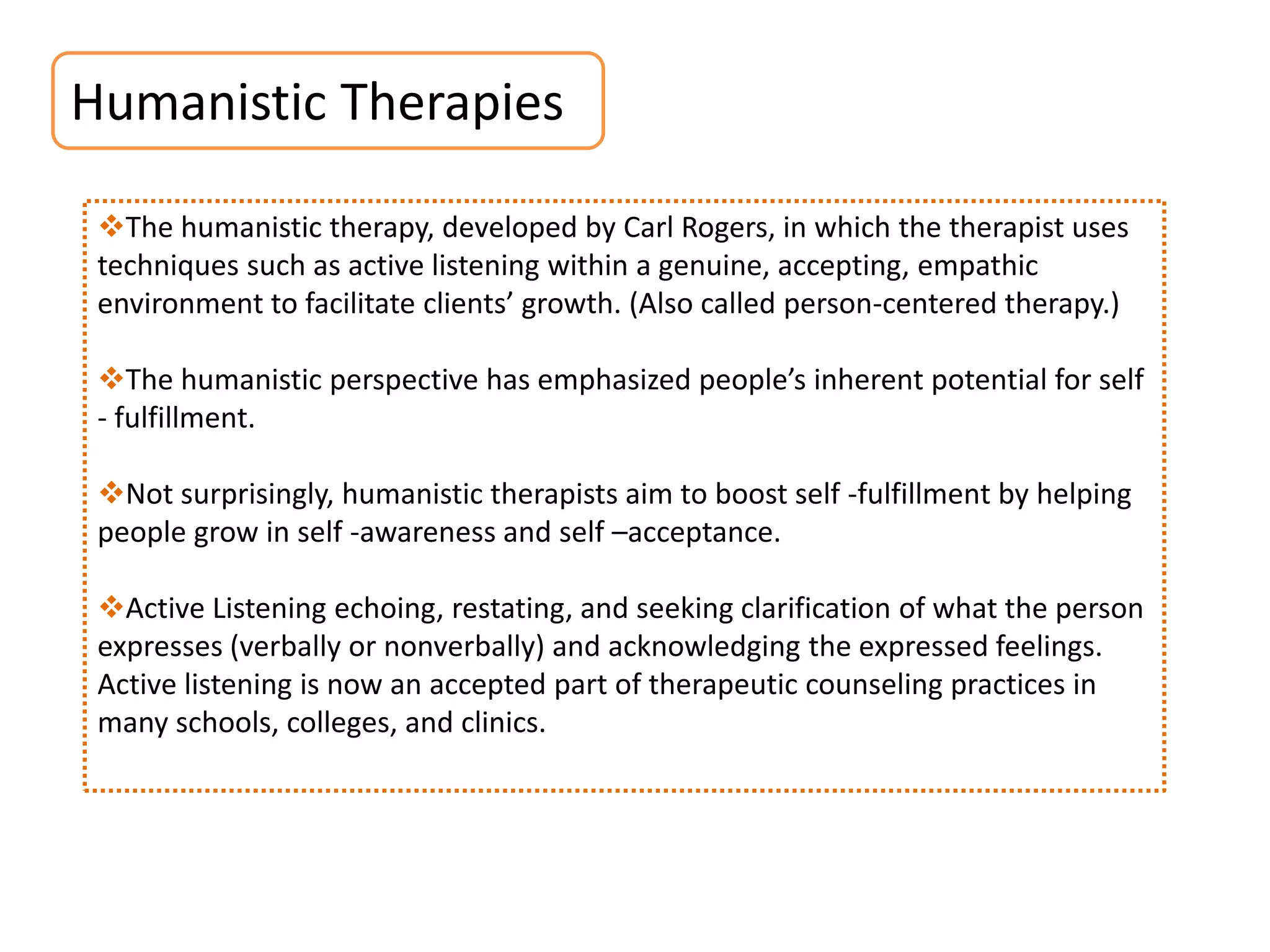 The psychological therapies | PPTX