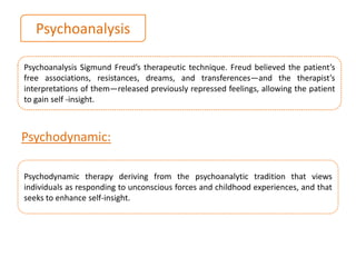 The psychological therapies | PPTX