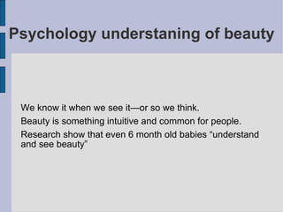 The Psychology Of Beauty | PPT