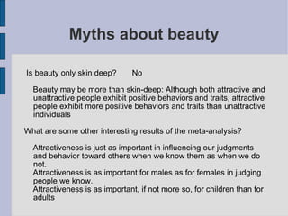 The Psychology Of Beauty | PPT