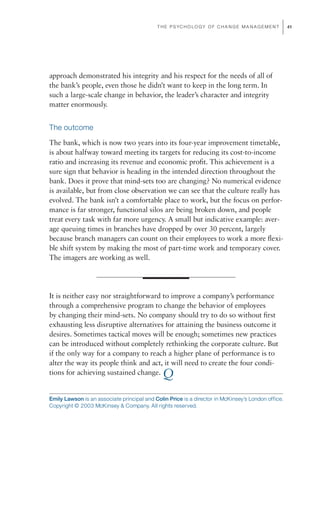 The psychology of change management | PDF