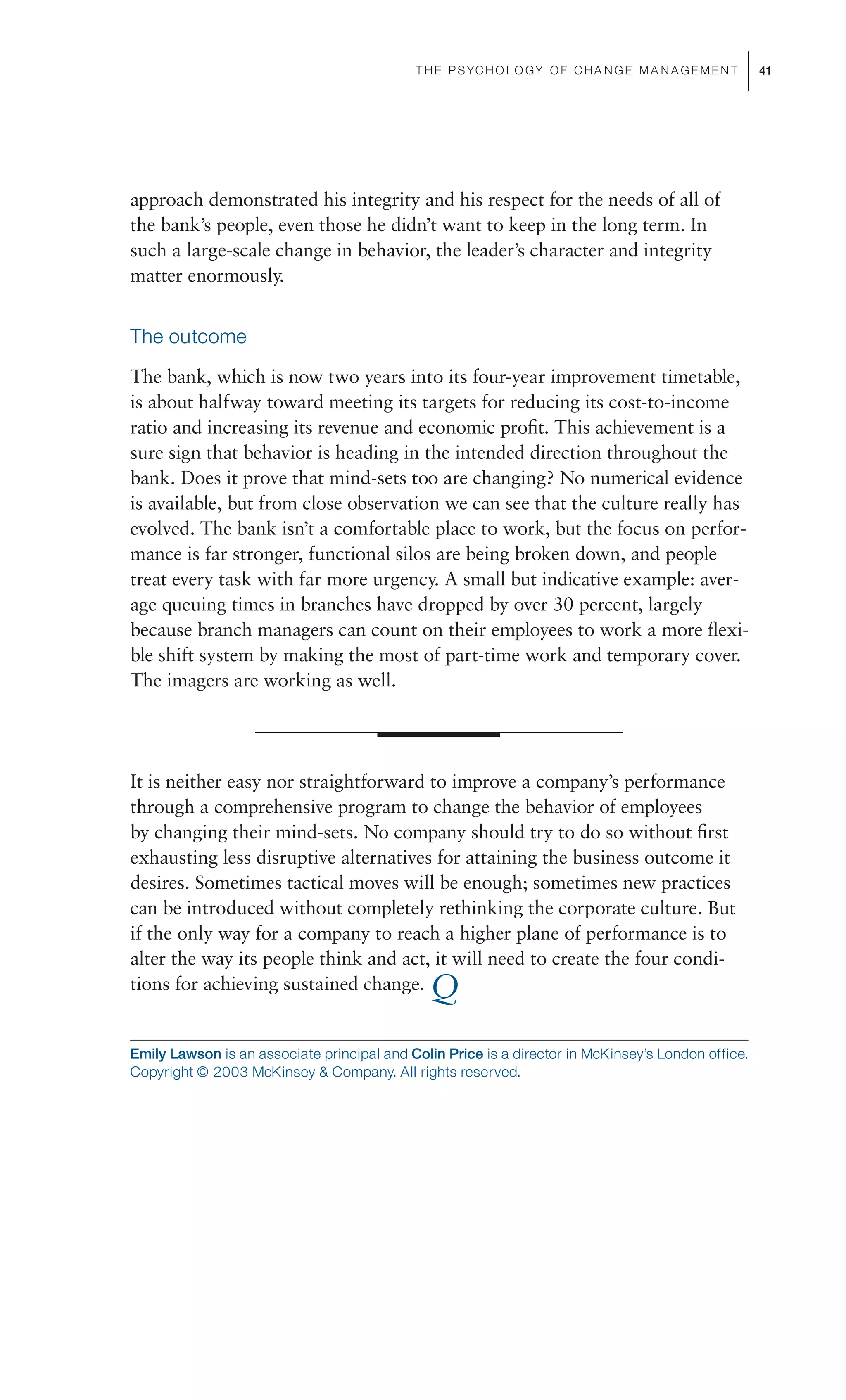 The psychology of change management | PDF