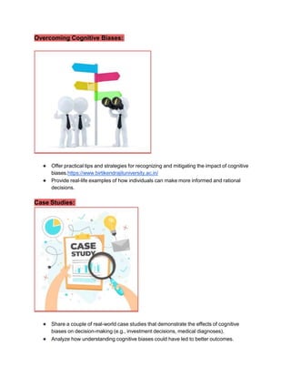 “The Psychology of Decision-Making Navigating Cognitive Biases and ...
