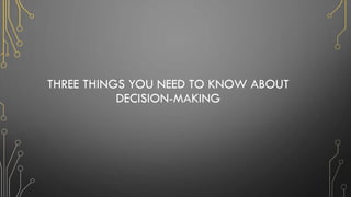 The psychology of decision making | PDF