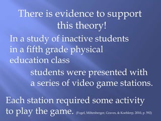 Brief overview of some of the psychology behind educational gaming. | PPTX