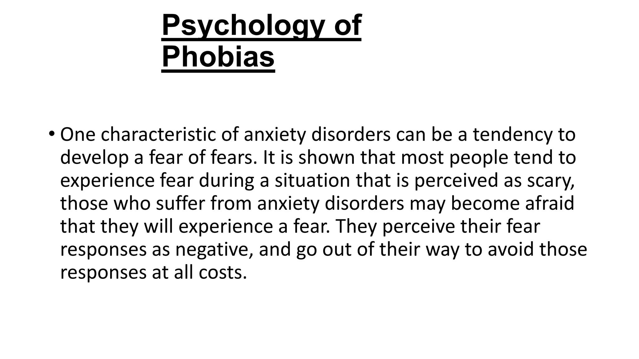 The psychology of fear | PPTX