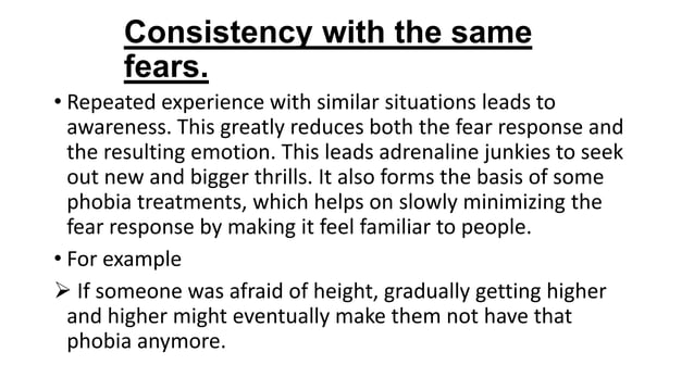 The psychology of fear | PPTX | Biological Sciences | Science