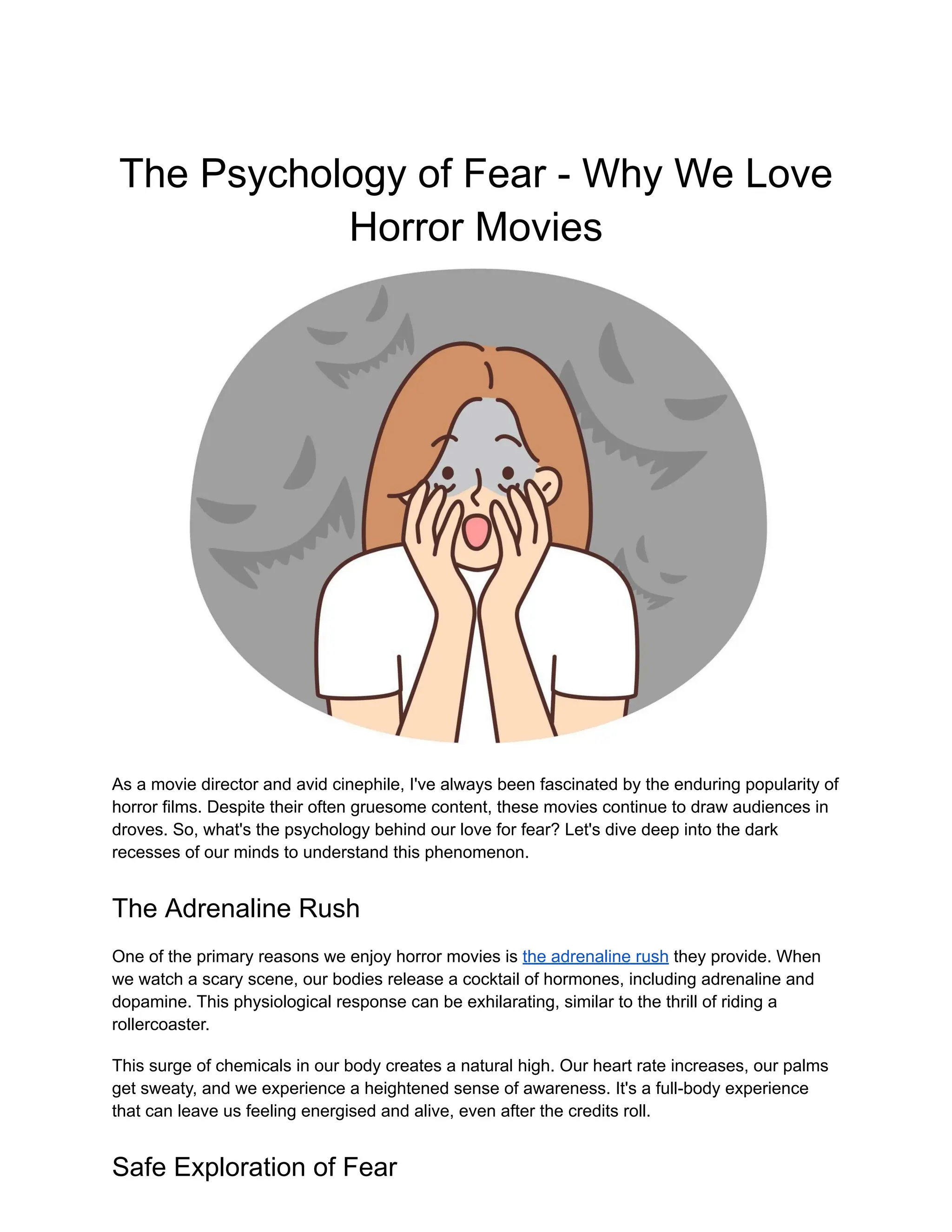 The Psychology of Fear - Why We Love Horror Movies | PDF