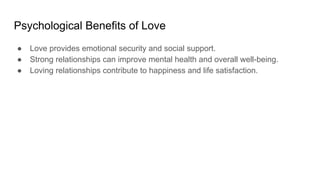 The Psychology of Love Understanding Human Connections | PDF