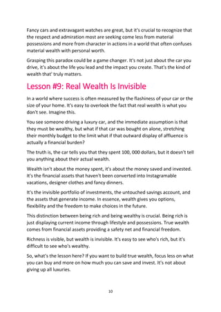 The Psychology Of MONEY: 10 Lessons To Make You Rich | PDF