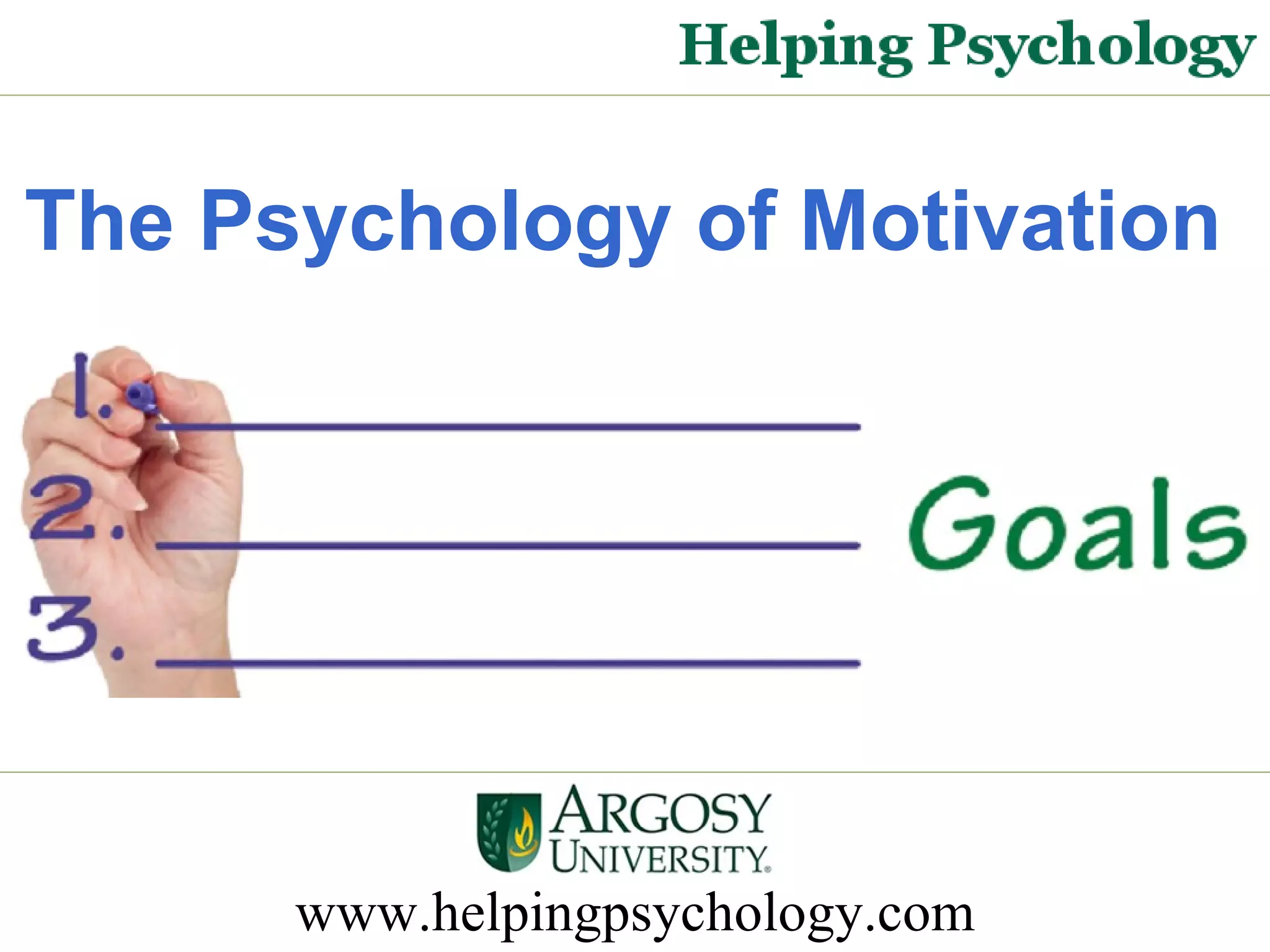 The Psychology of Motivation | PPT