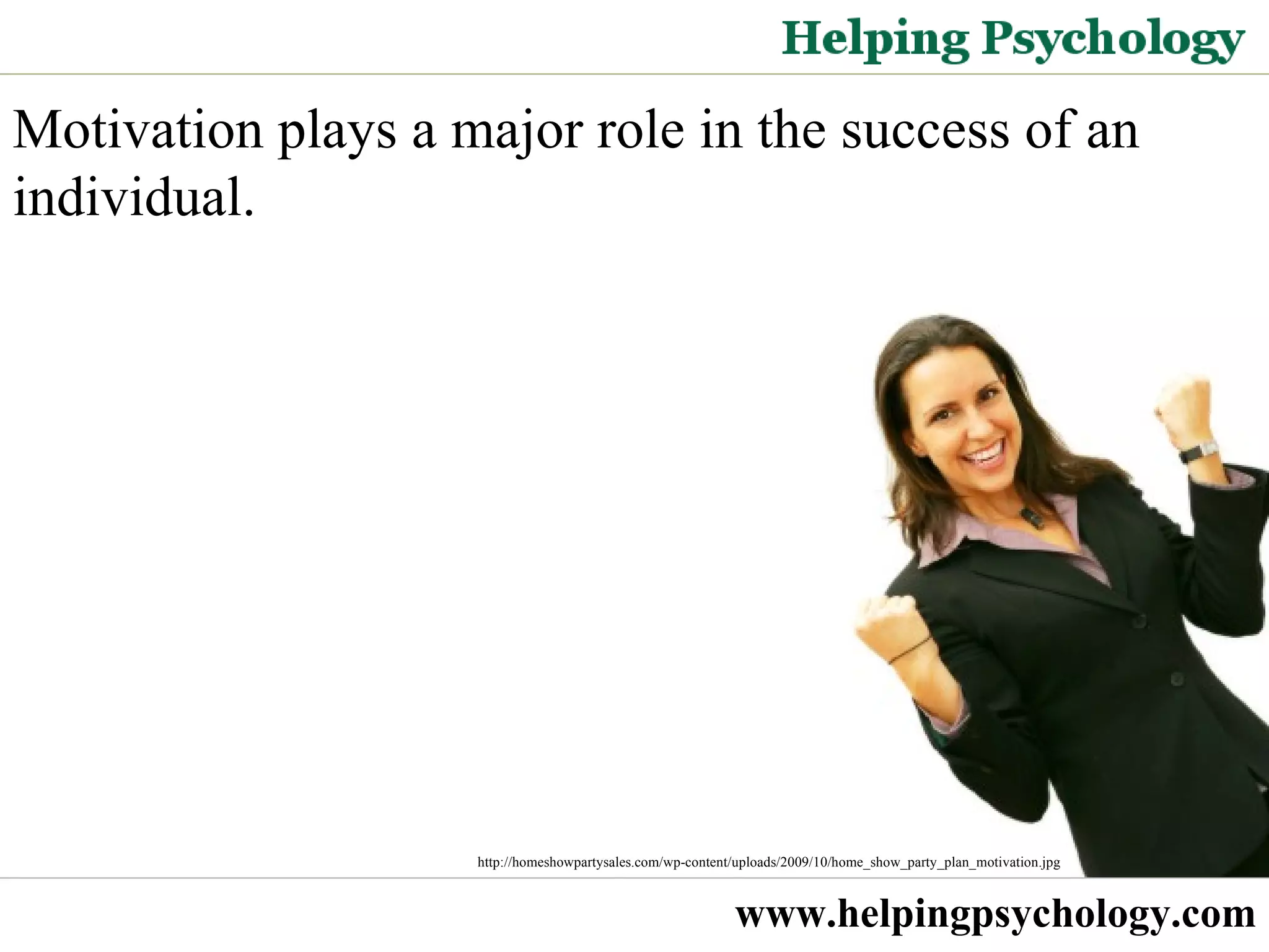 The Psychology of Motivation | PPT