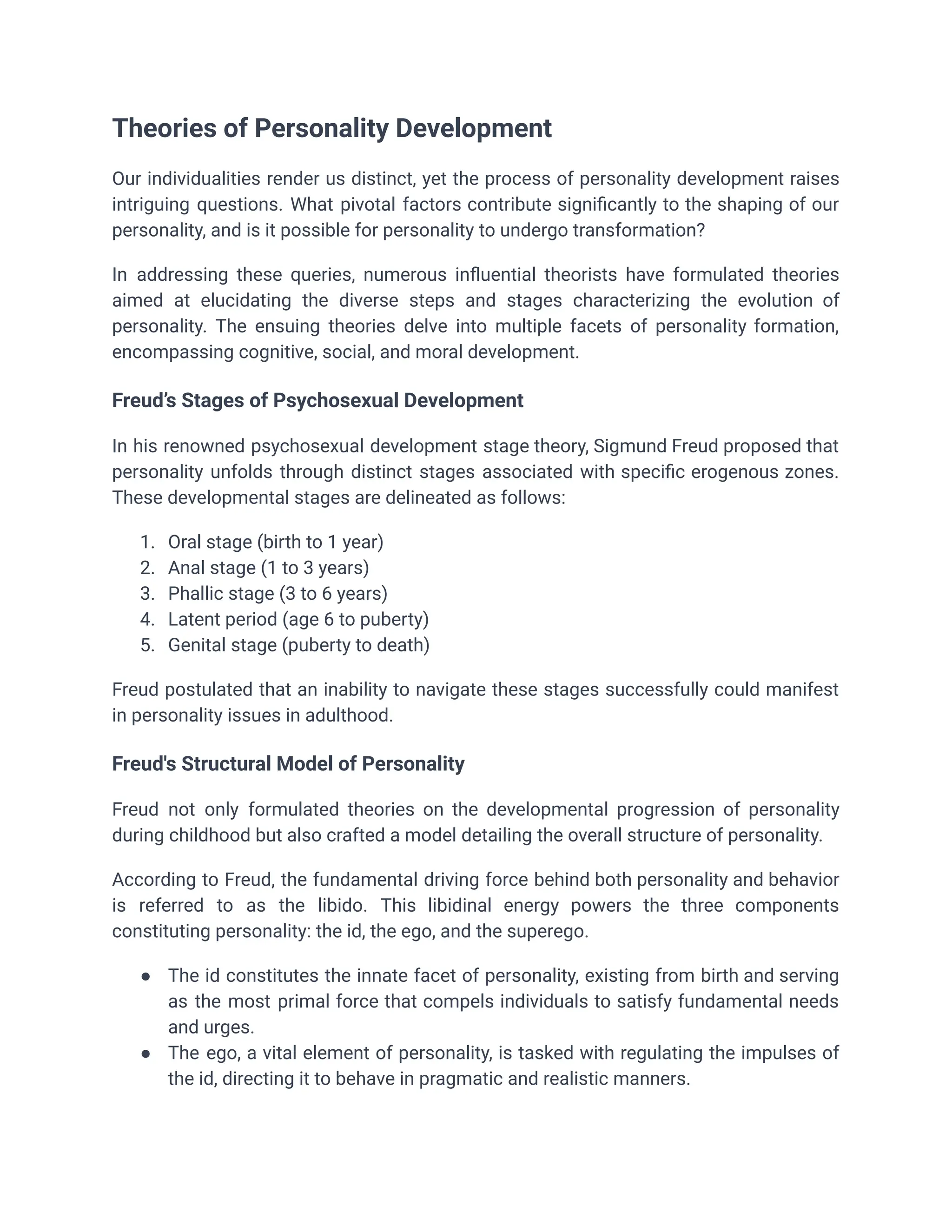 Personality Development: How Does Personality Form? | PDF