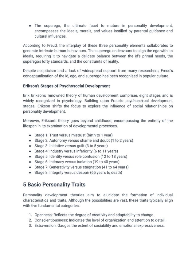 Personality Development: How Does Personality Form? | PDF