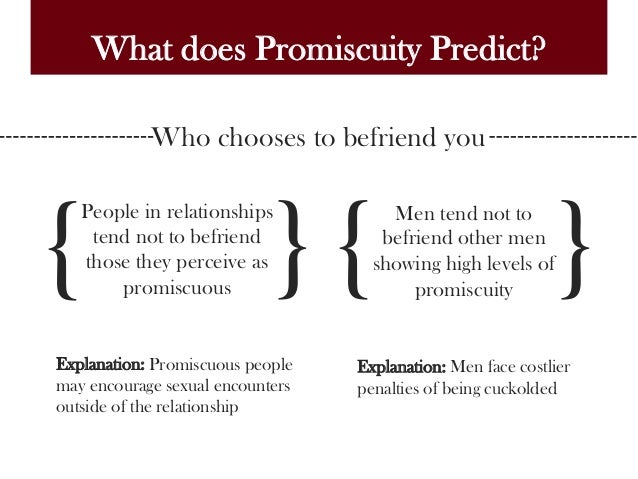 The Psychology of Promiscuity