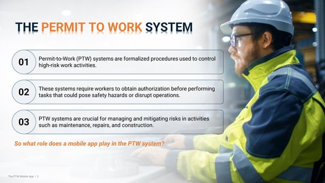 The PTW(Permit to work) Mobile App- TECH EHS Solution | PDF | Computer Software and Applications ...