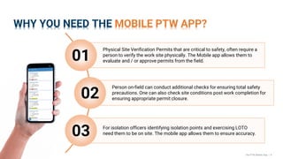 The PTW(Permit to work) Mobile App- TECH EHS Solution | PDF