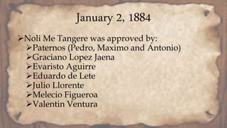 The Publication of Noli Me Tangere | PPTX