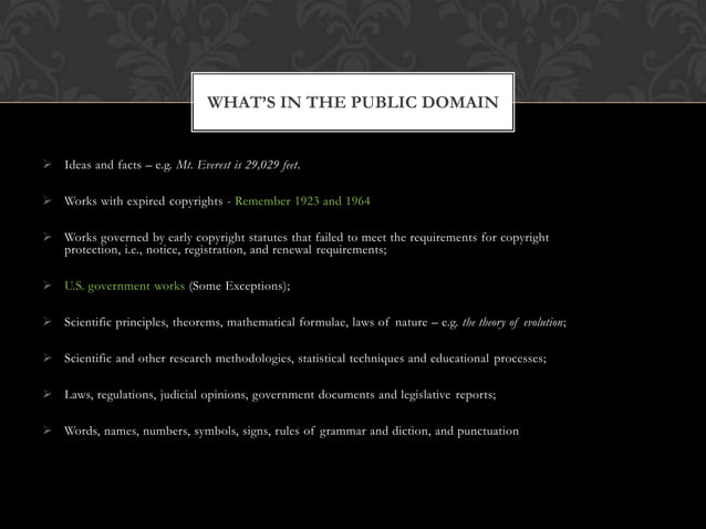 The public domain | PPT