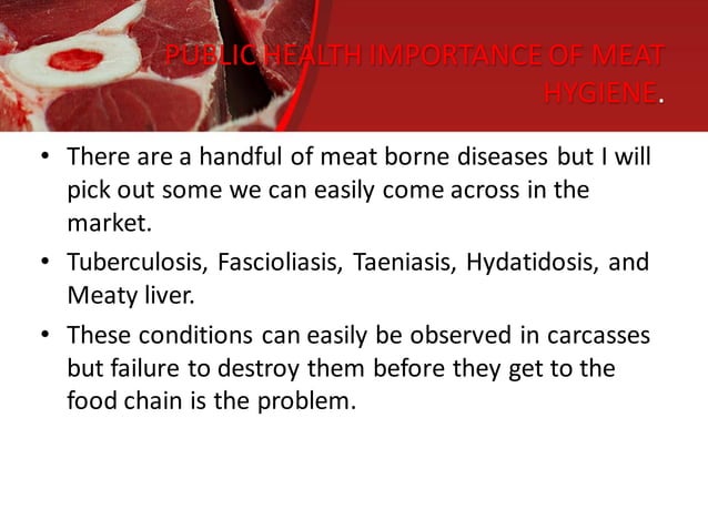 The public health importance of improving the red meat value chain | PPT