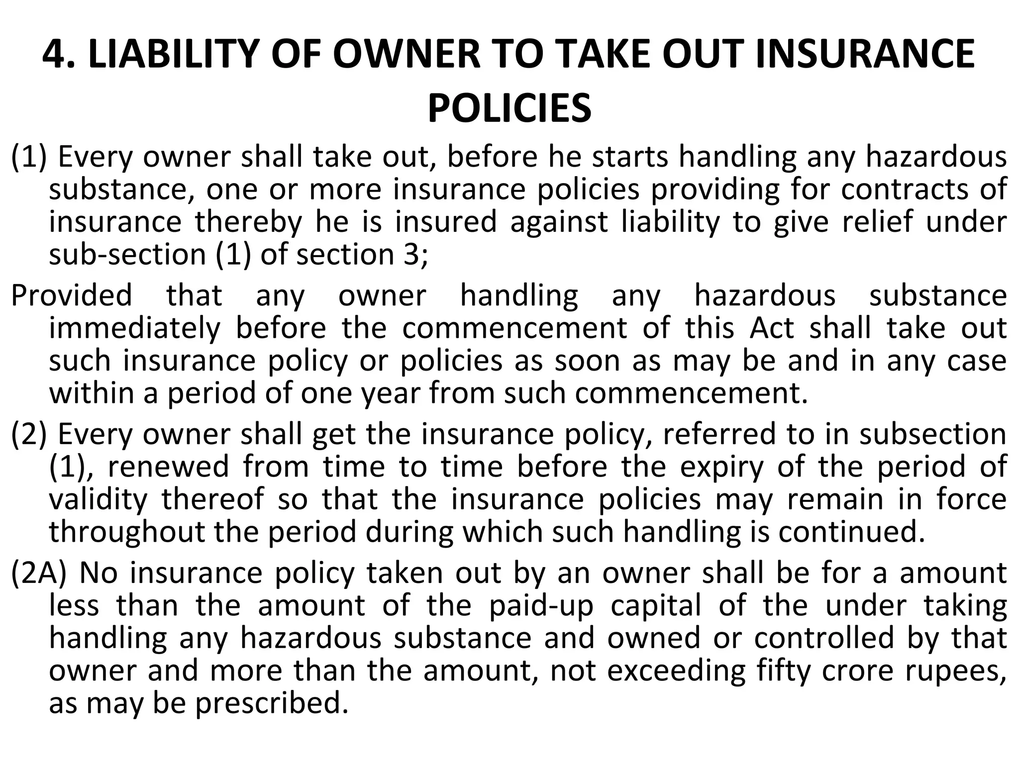 The public liability insurance act, 1991 | PPT
