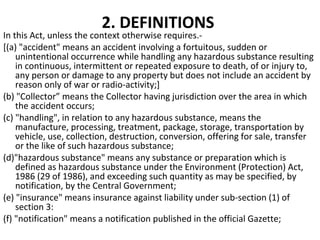 The public liability insurance act, 1991 | PPT