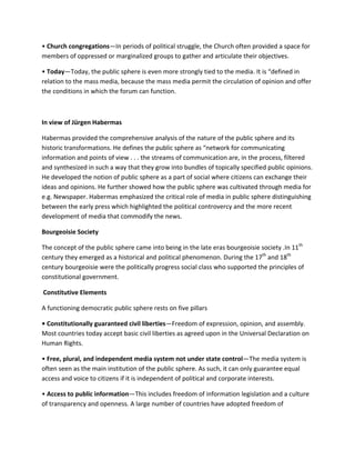 The public sphere | PDF | Civic affairs | Politics