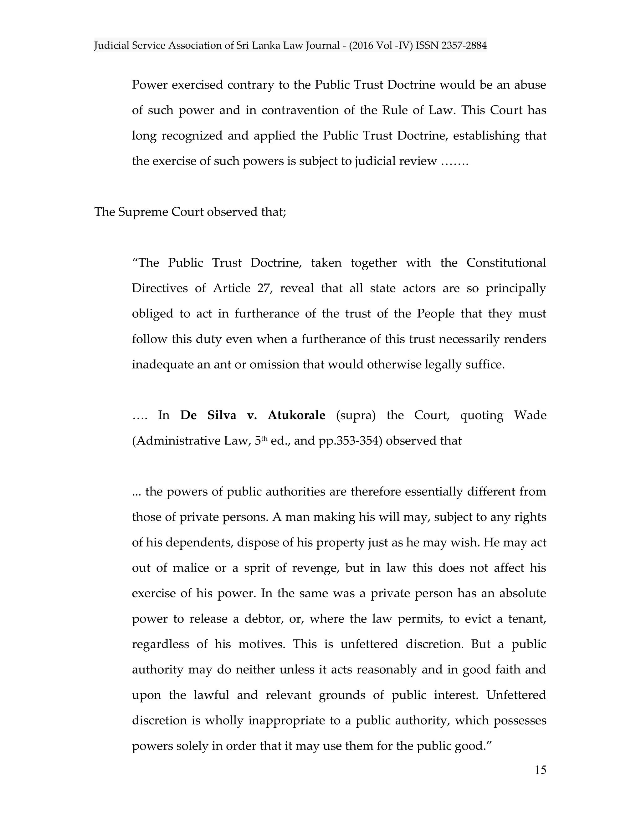 The Public Trust Doctrine | PDF