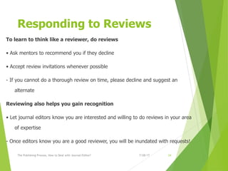 The publishing process, how to deal with journal editor | PPT