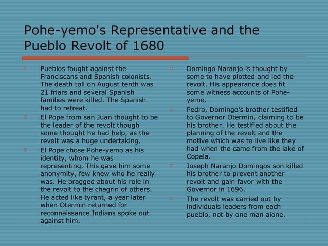 The pueblo revolt | PPT