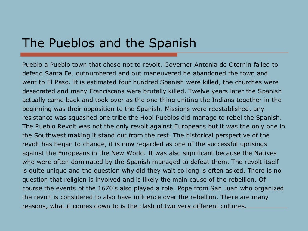 The pueblo revolt