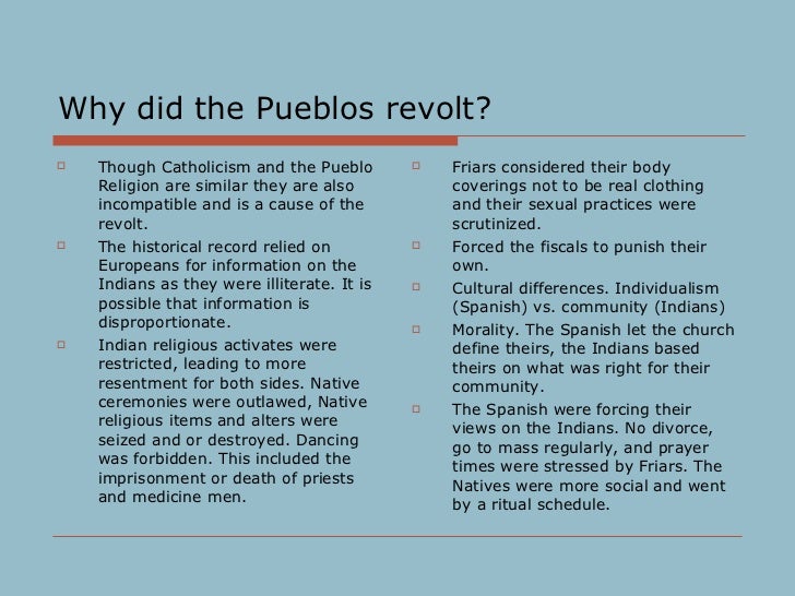 The pueblo revolt