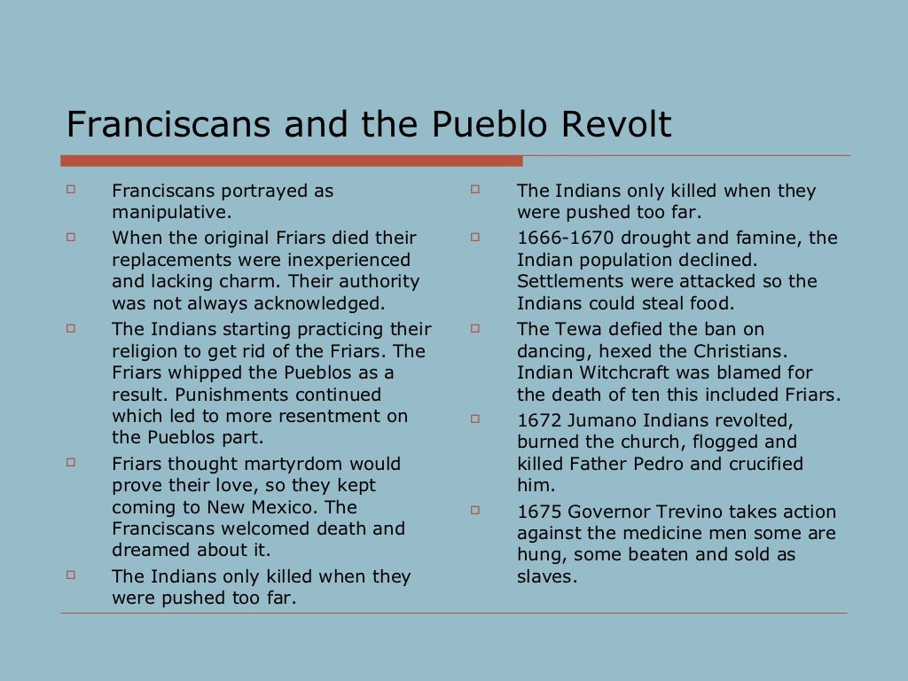 The pueblo revolt