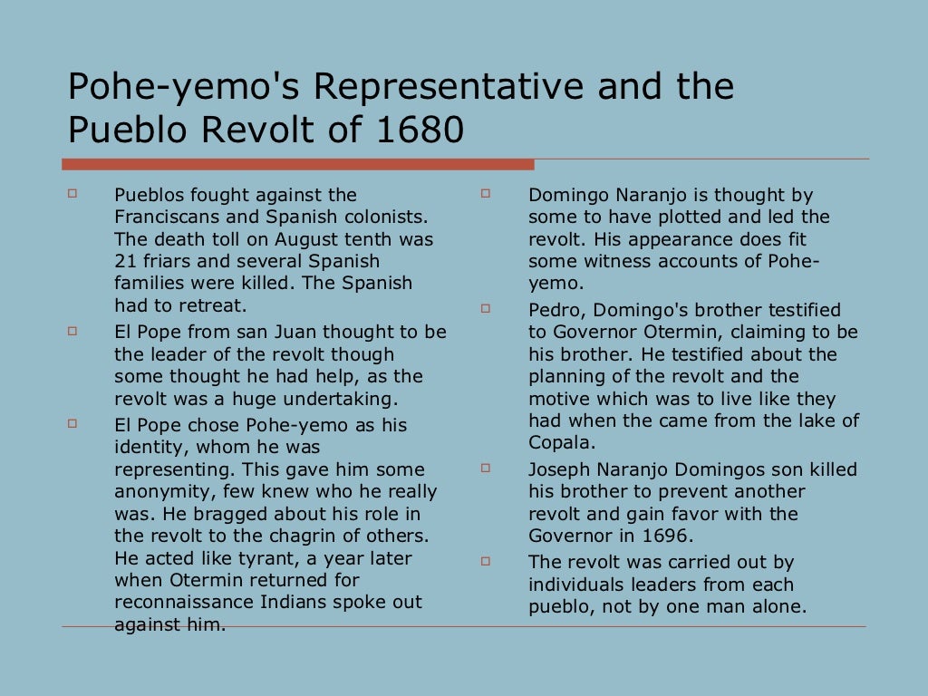 The pueblo revolt