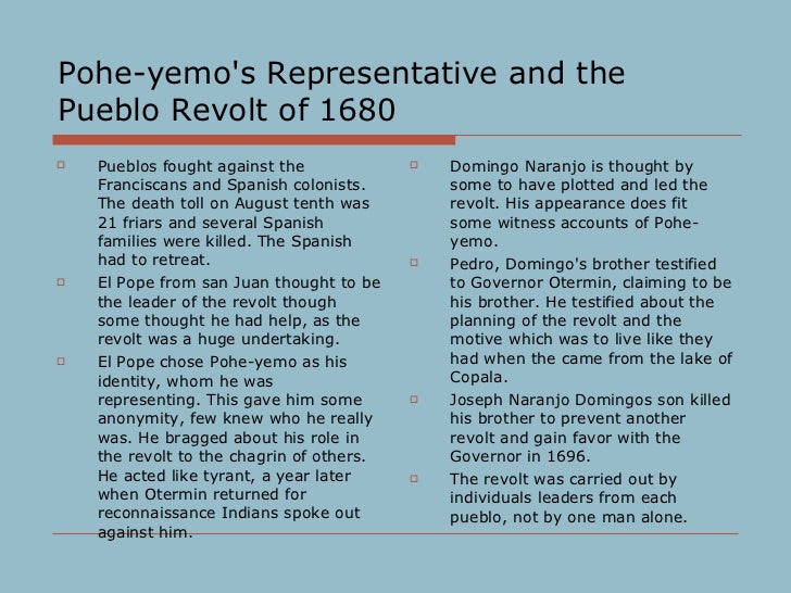 The pueblo revolt