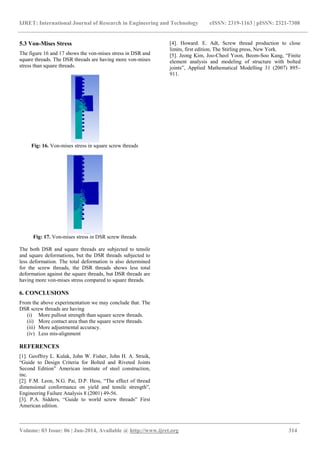 The pullout performance of square and dsr screw threads | PDF