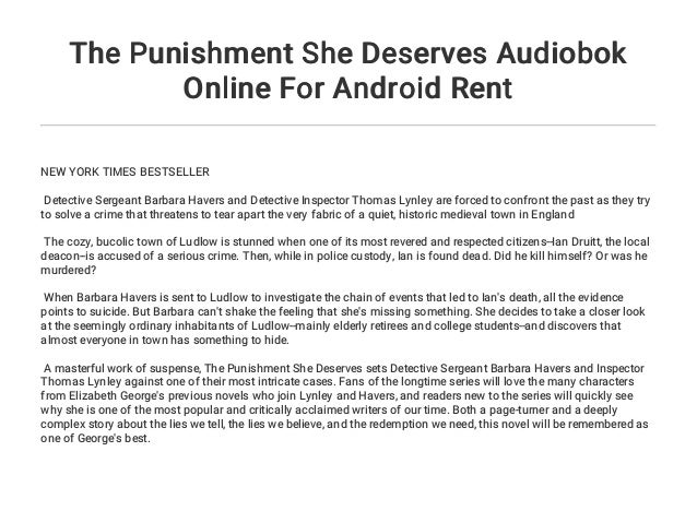 The Punishment She Deserves Audiobok Online For Android Rent