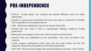 The Punjab Politics : A History from 1937 to 1997 | PPTX