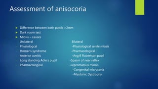 The pupil and it’s abnormalities | PPTX