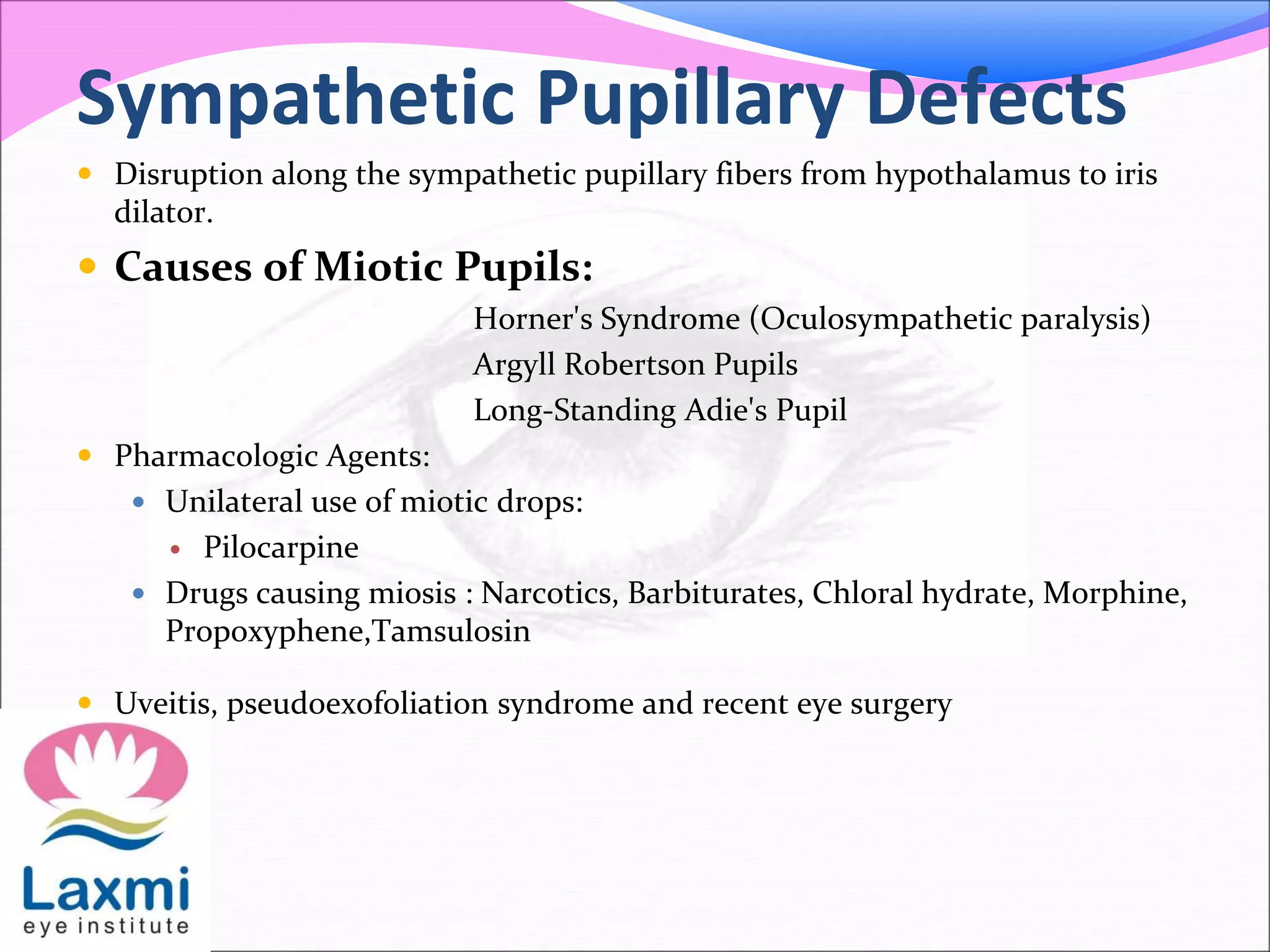 The pupillary pathway and its clinical aspects | PPTX