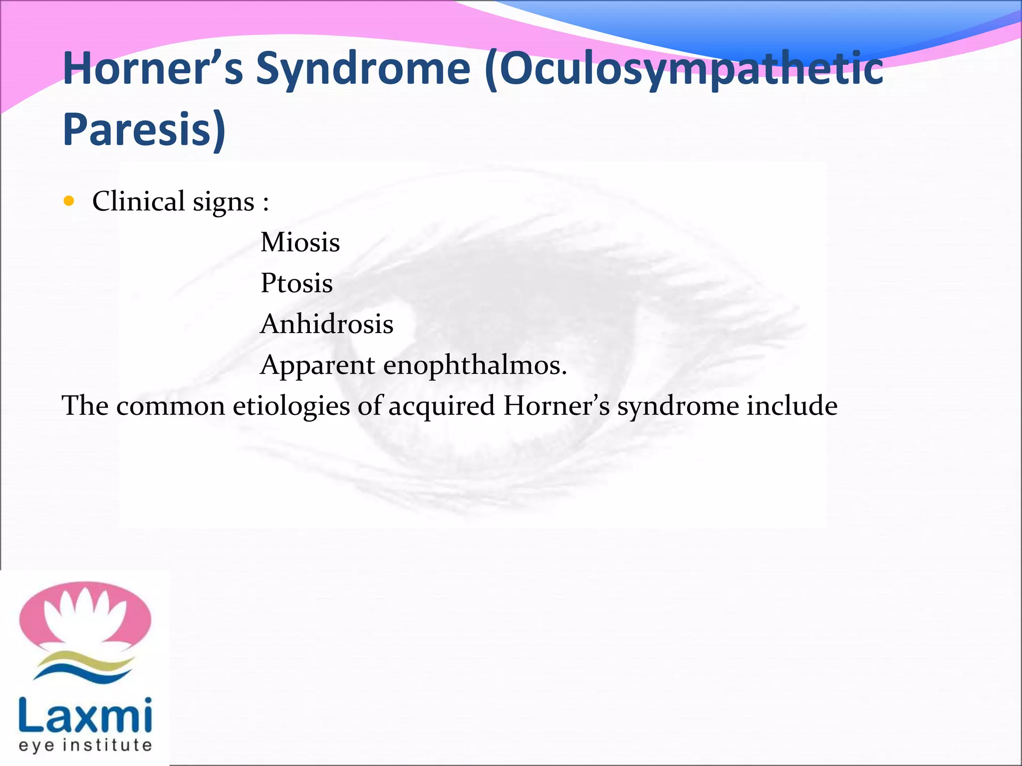 The pupillary pathway and its clinical aspects | PPTX