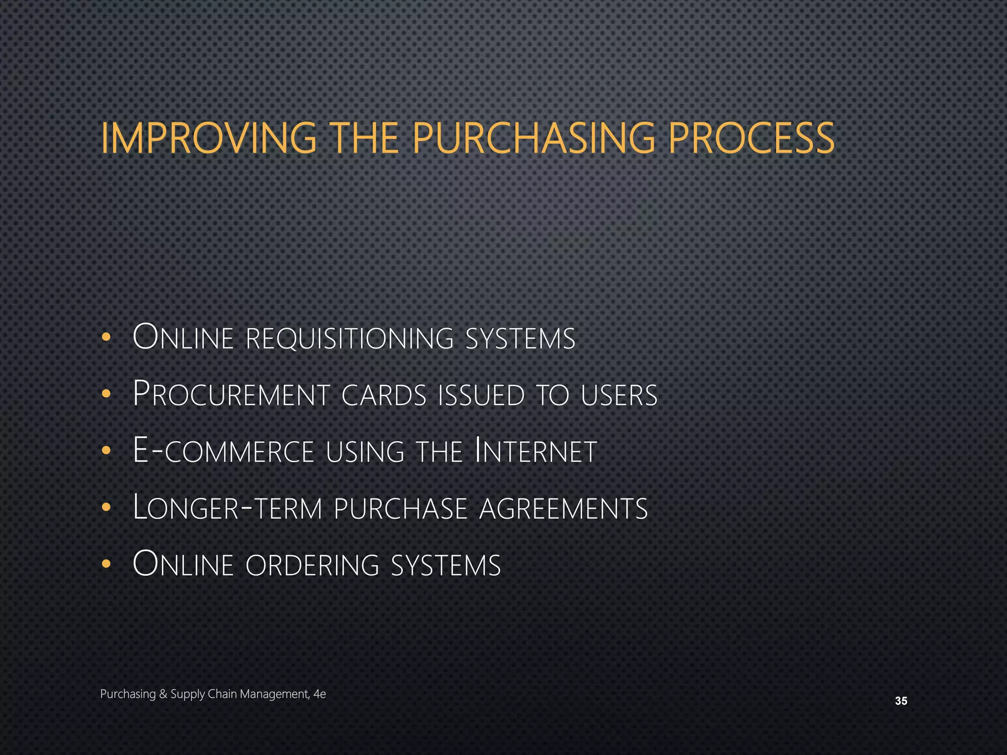 Purchasing objectives | Responsibilities of purchasing | E-procurement ...