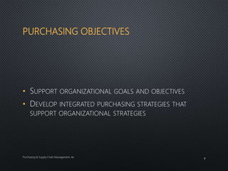 Purchasing objectives | Responsibilities of purchasing | E-procurement ...