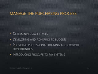 Purchasing objectives | Responsibilities of purchasing | E-procurement ...