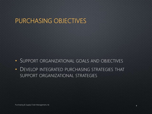 Purchasing objectives | Responsibilities of purchasing | E-procurement ...