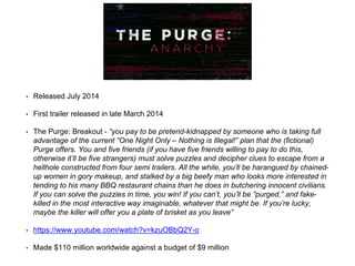 The Purge - Marketing Case Study | PPTX